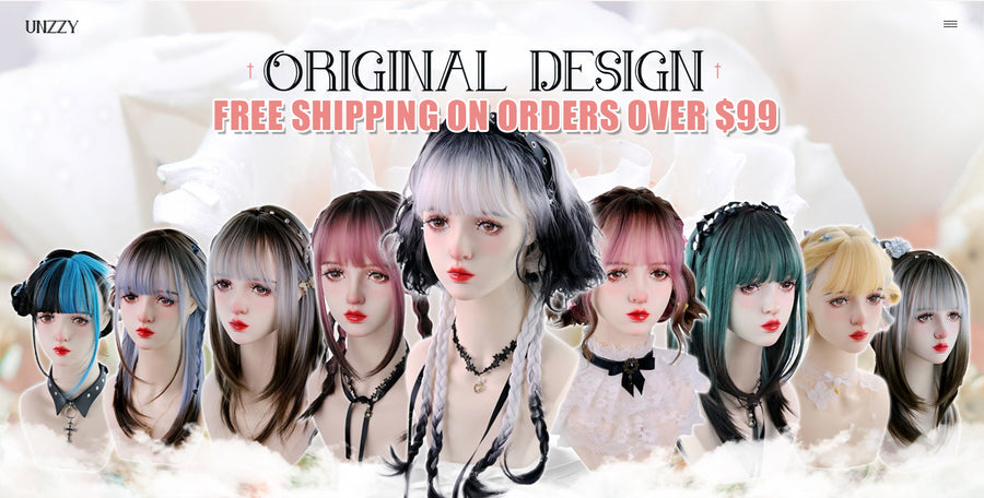 Asian fashion aesthetic kawaii pastel online store www.unzzy.com