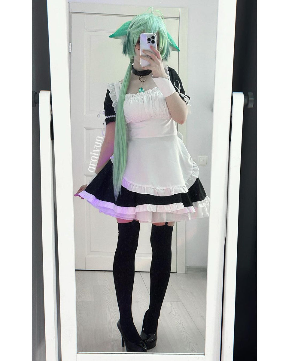 COSPLAY BIG BOW MAID DRESS SUIT (6 pieces) KF81960 – unzzy
