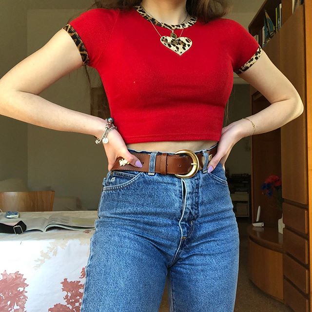 Vintage red t-shirt KF90511 – unzzy