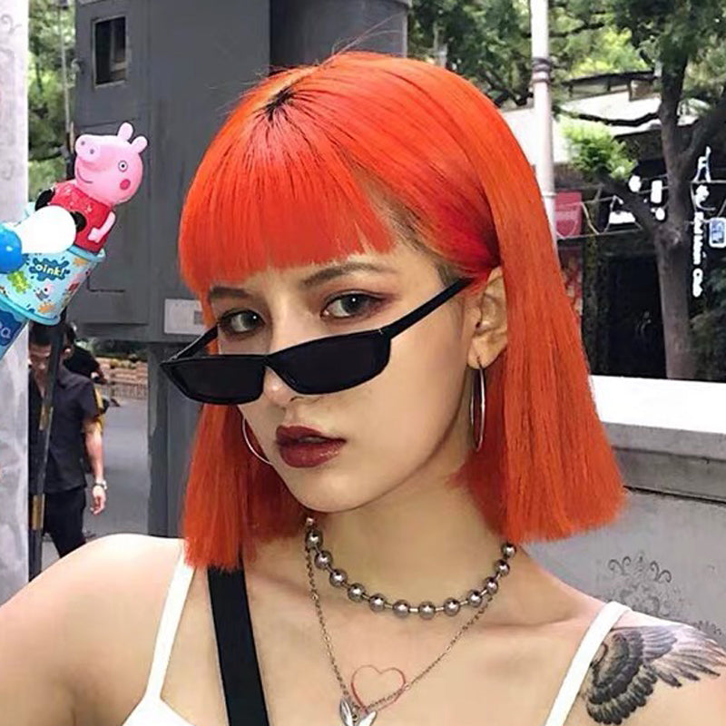 Orange short straight wig KF9309 – unzzy