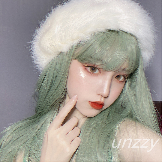 Green long straight wig KF81311 – unzzy
