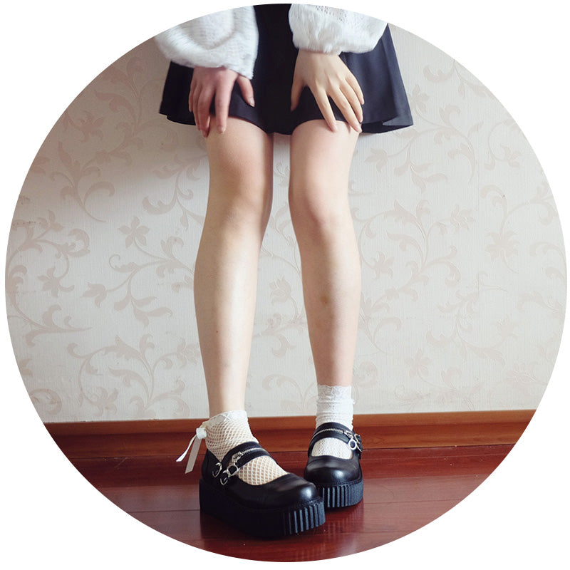 Harajuku zipper shoes K90612 – unzzy