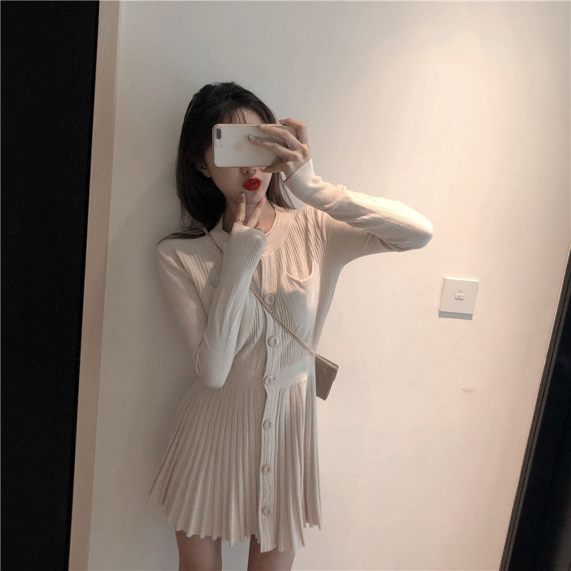long sleeve knit dress KF80025 – unzzy