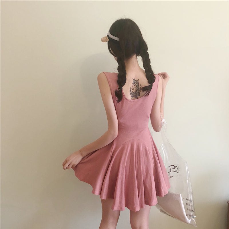 Soft sister, sweet and irregular slim dress KF2019 – unzzy